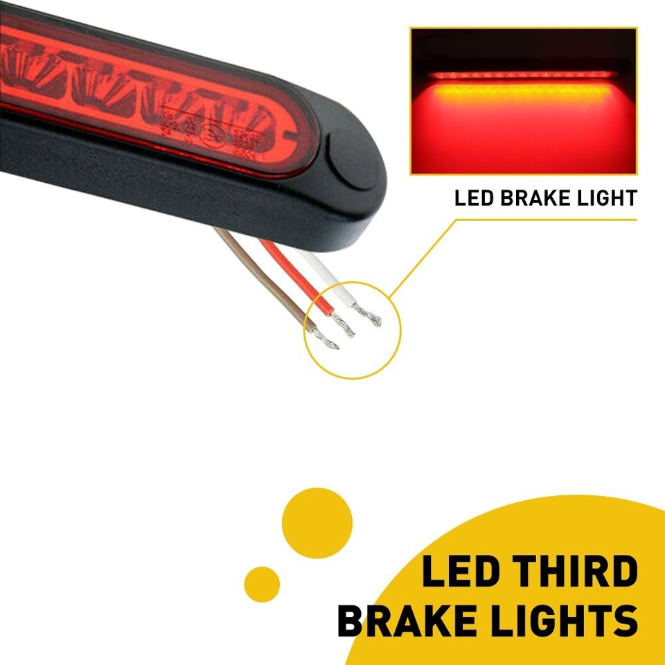 UK 15 LED Universal Car Third 3RD Rear Brake Tail Light High Level Stop ...