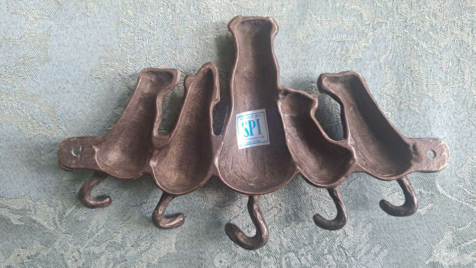 Brass Dog Tail Key Hook Leash Hanger Holder Metal SPI San Pacific Int'l ...