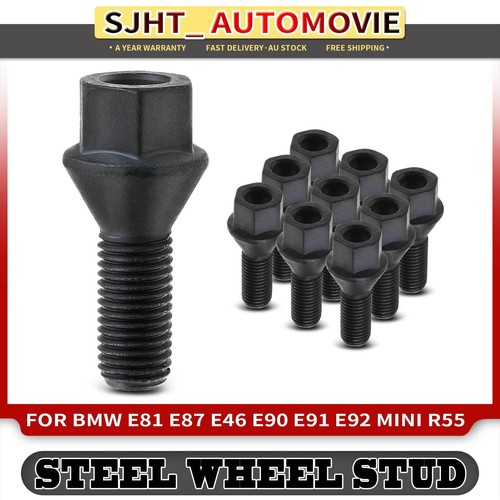 10x Wheel Stud for BMW E81 E84 E87 E92 E64 E36 E39 X5 E53 X1 1 3 5 6 7 ...