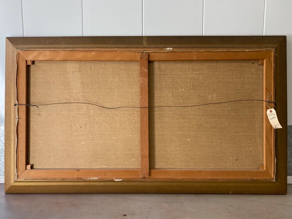 🔥 RARE Antique Mid Century Hungarian Winter Landscape Oil Painting ...