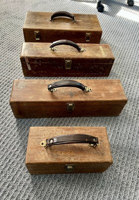 Vintage Wooden Boxes By Nega File, Set Of 4 Boxes, Total Weight 14 ...