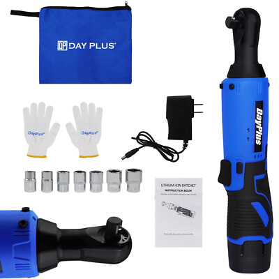 2 Akkus Akku Ratsche 150Nm Ratschenschlüssel 3/8'' Elektrische ...