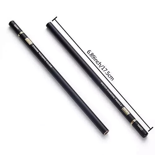 MARKART Professional Charcoal Pencils Drawing Set 10 Count (Pack of 1 ...