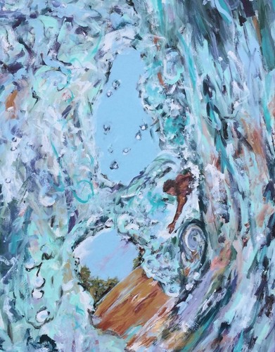 BEACH Ocean Wave Surfer Original Art PAINTING DAN BYL Contemporary ...