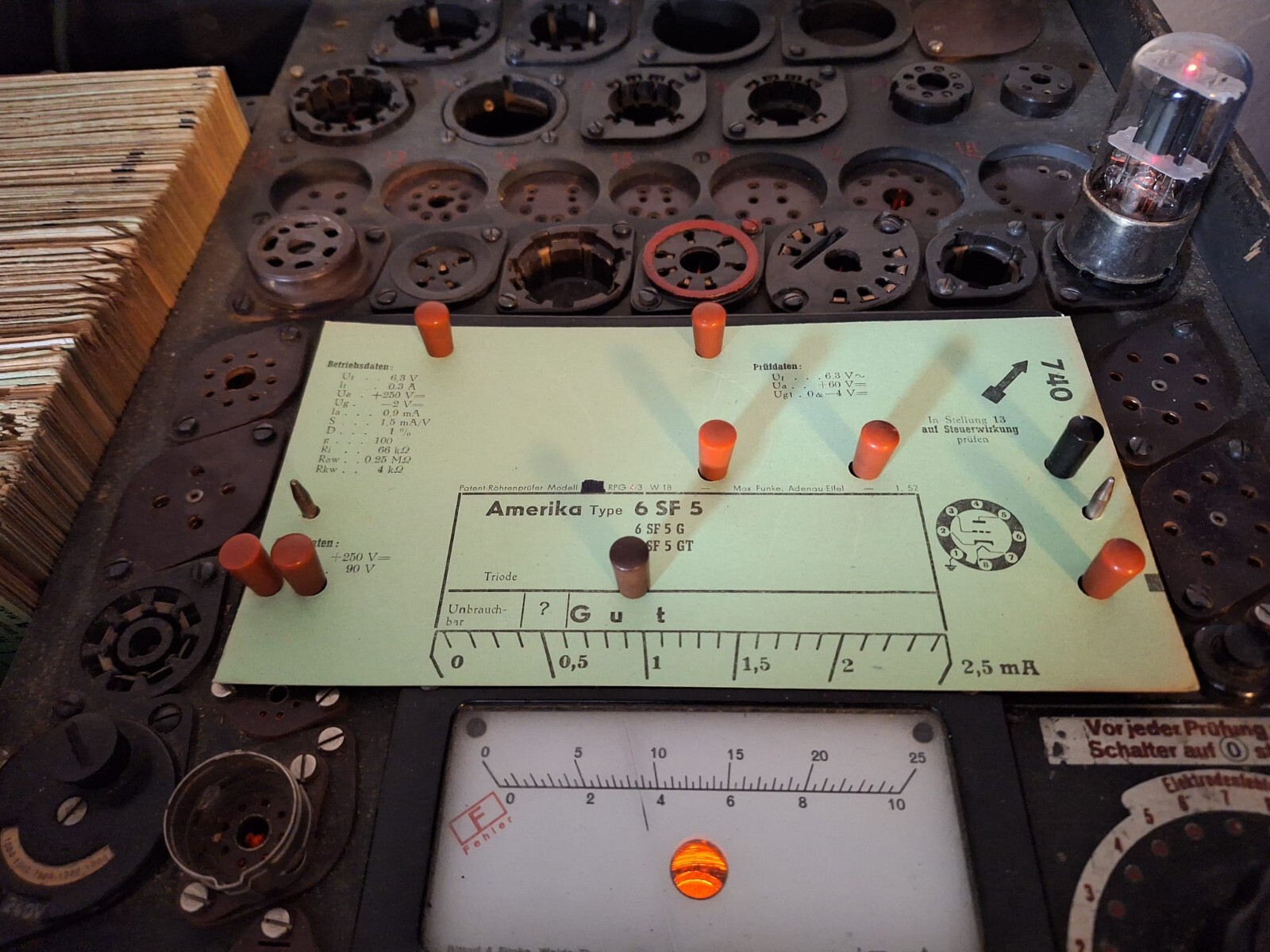 Röhre 6SF5GT Hytron Sammlerobjekt Elektronenröhre getestet Sammlerröhre ...