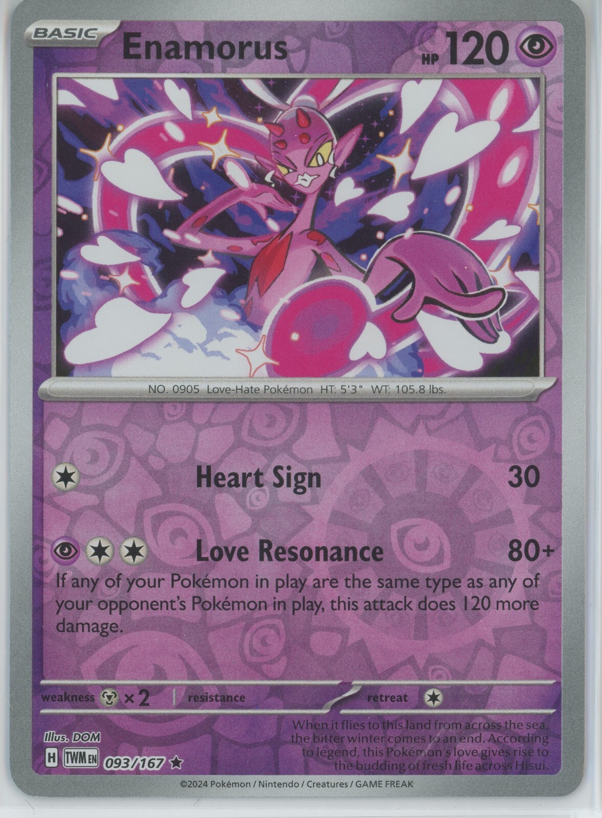 Enamorus 093/167 Reverse Holo Twilight Masquerade NM/M Pokemon Card | eBay