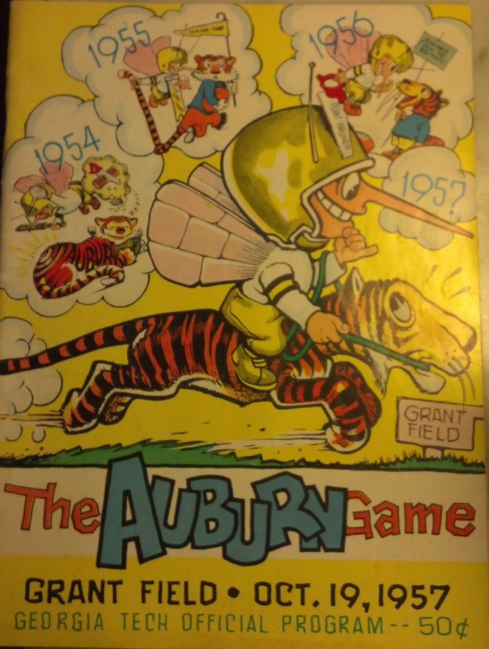 1957 AU vs. Ga Tech Game Program at Grant Field | eBay
