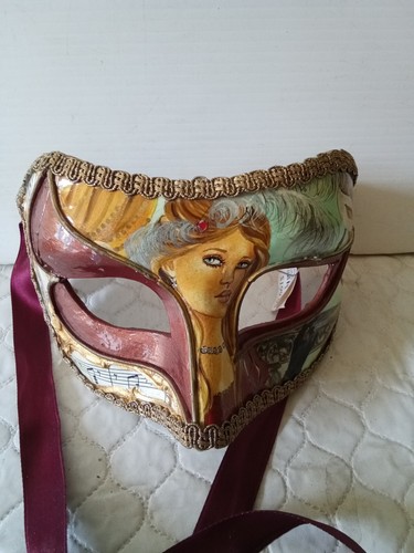 1980s VINTAGE FACE MASK RARE ERA ITALY HAND MADE HAND & HAND PAINTED ...