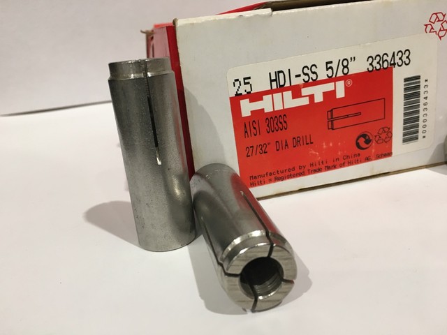 Hilti Drop-in Anchor Hdi-ss 5/8" 336433 of 25 for sale online | eBay