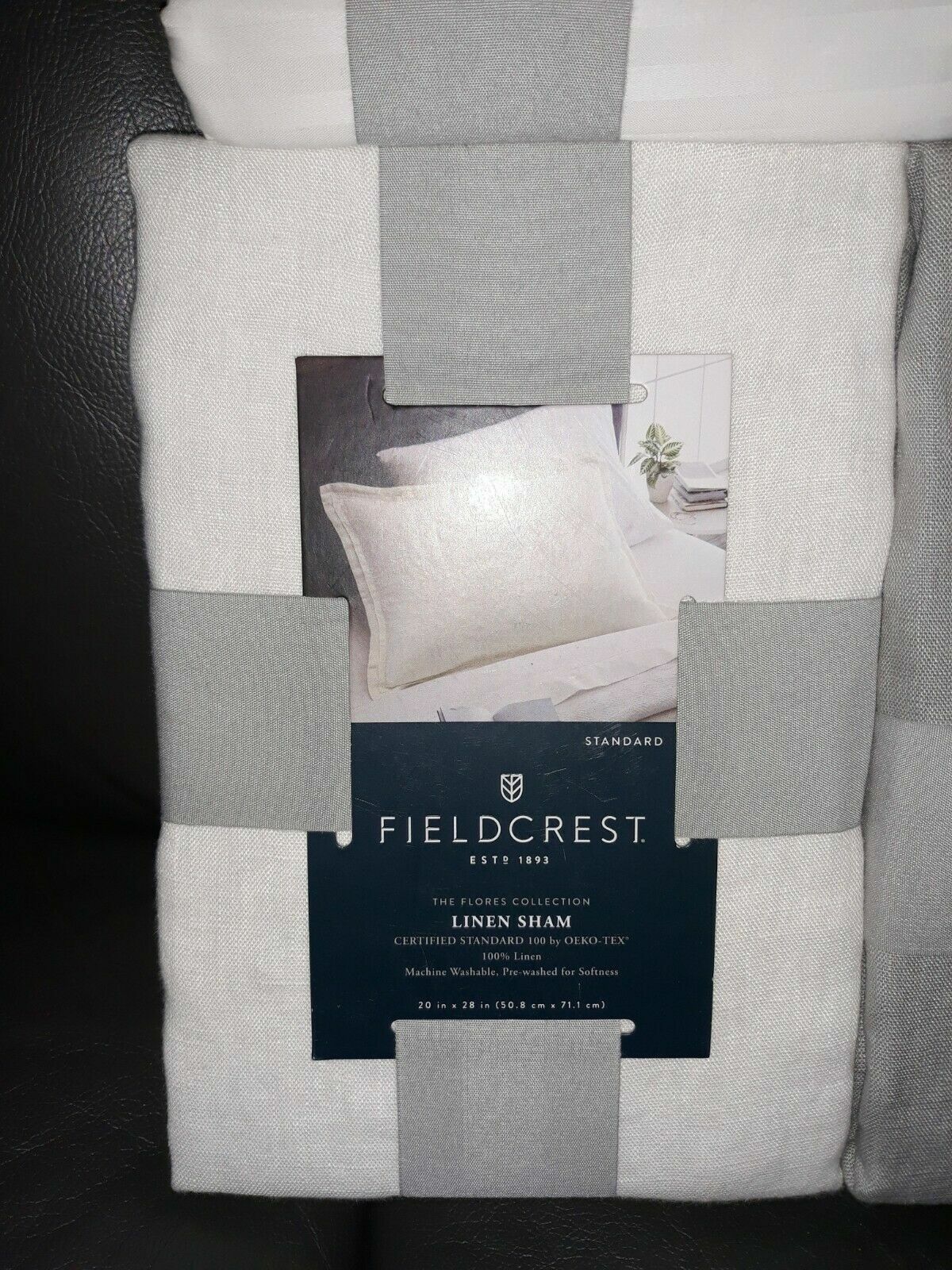 Fieldcrest Linen Standard Pillow Sham Flores 20 X 28 Inch Cream Ivory 5 ...
