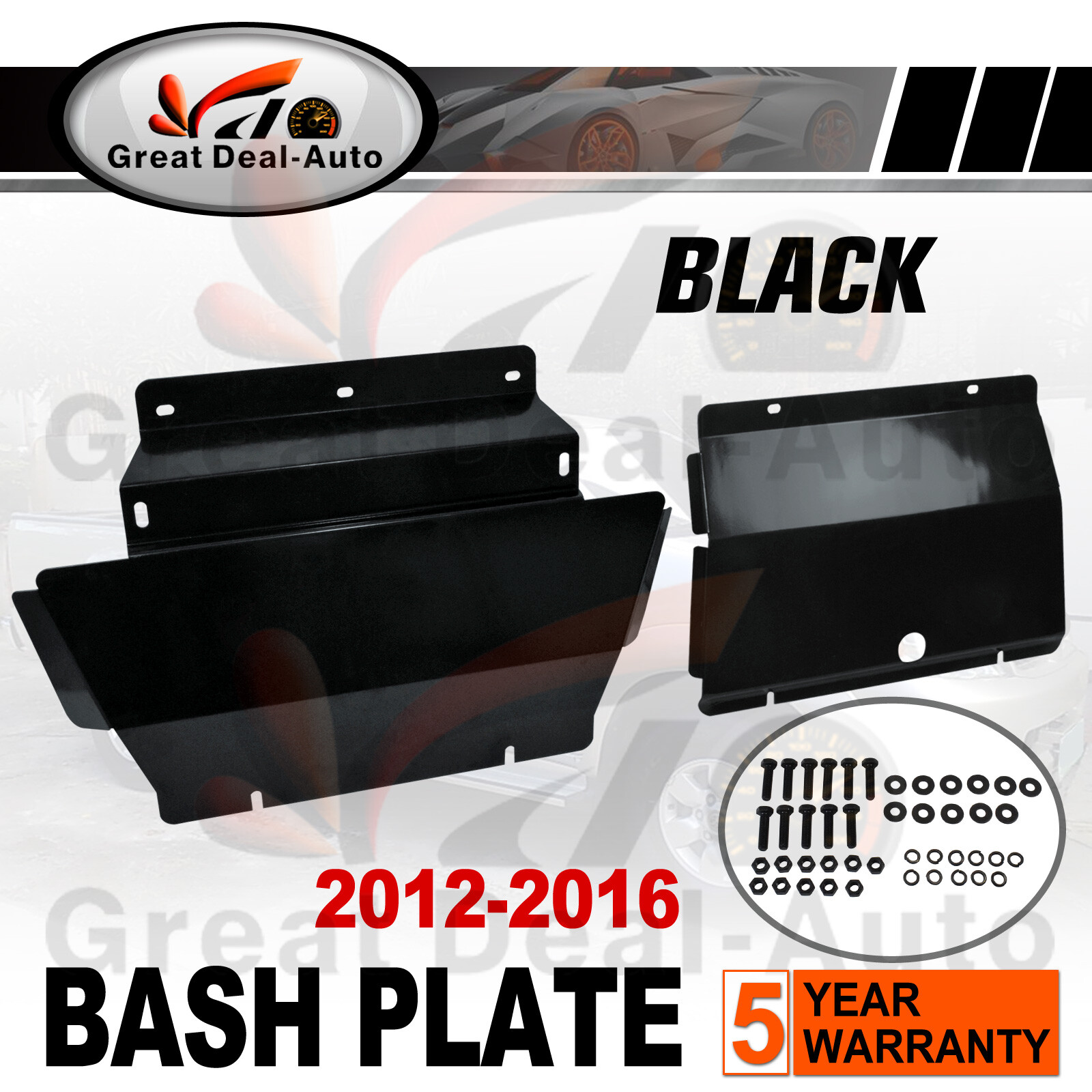 Bash Plate for Isuzu DMAX D-Max 2012-2016 Sump Guard Black Underbody ...