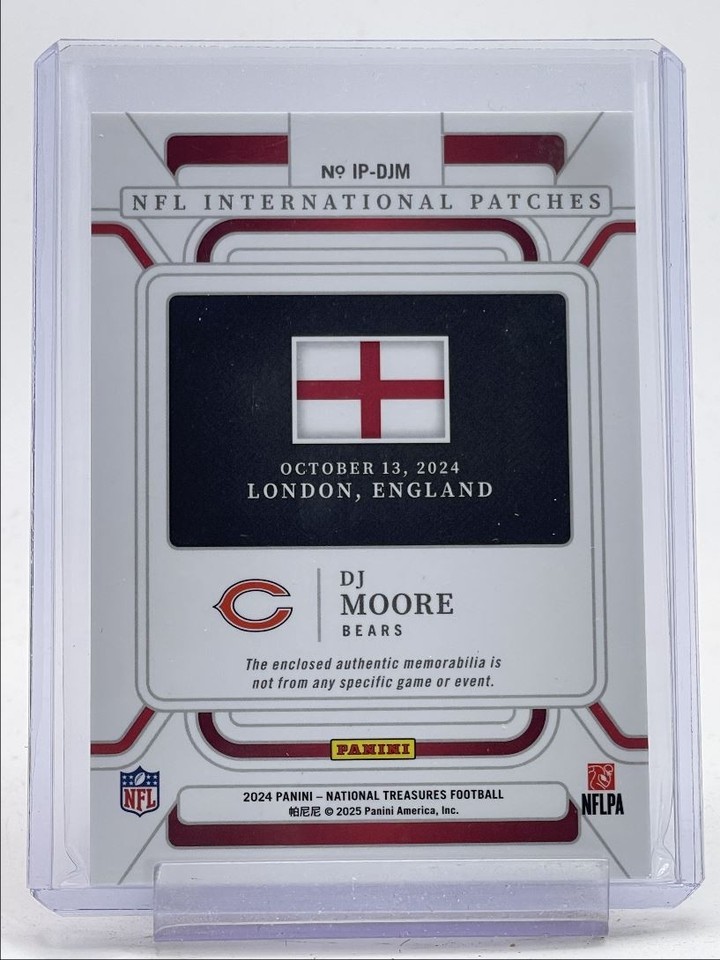 DJ MOORE 2024 NATIONAL TREASURES SSP INTERNATIONAL PATCH /5 Q4559 | eBay