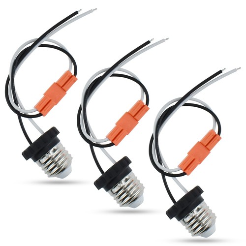 3 Pcs E26 Socket Adapter, Medium Base Male Screw in Light Bulb Socket Pigtail... | eBay