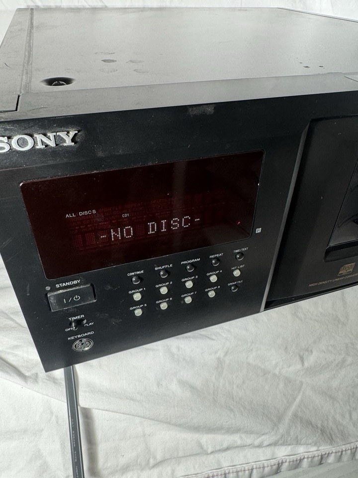 Sony CDP-CX355 300 Disc Mega Storage CD Changer Player No Remote For ...