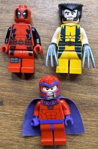 LEGO Deadpool Minifigure Marvel Wolverine's Chopper Showdown Magneto ...