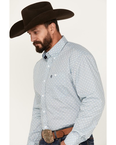 Wrangler Men's George Strait By Geo Print Long Sleeve Button-Down ...