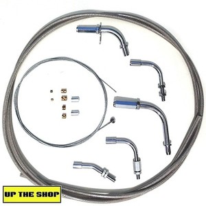 VENHILL Stainless Braided DIY throttle cable kit, 2m long Motorcycle ...