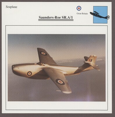 Saunders Roe SR.A/1 Edito Service Warplane Air Military Card Great ...