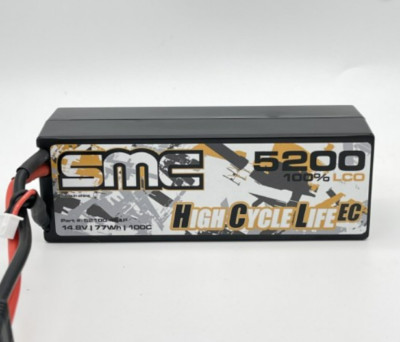 SMC 5200mAh 14.8v 100C 100% LCO High Cycle Life EC [52100-4S1P] XT90 ...