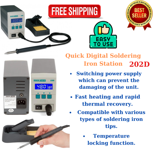 Quick 202D ESD Digital Soldering Iron Station | eBay
