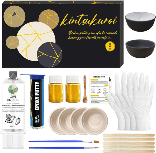 Kintsugi Repair Kit Food Safe, Japanese Gold Repair Kit, Bio Gold Glue ...