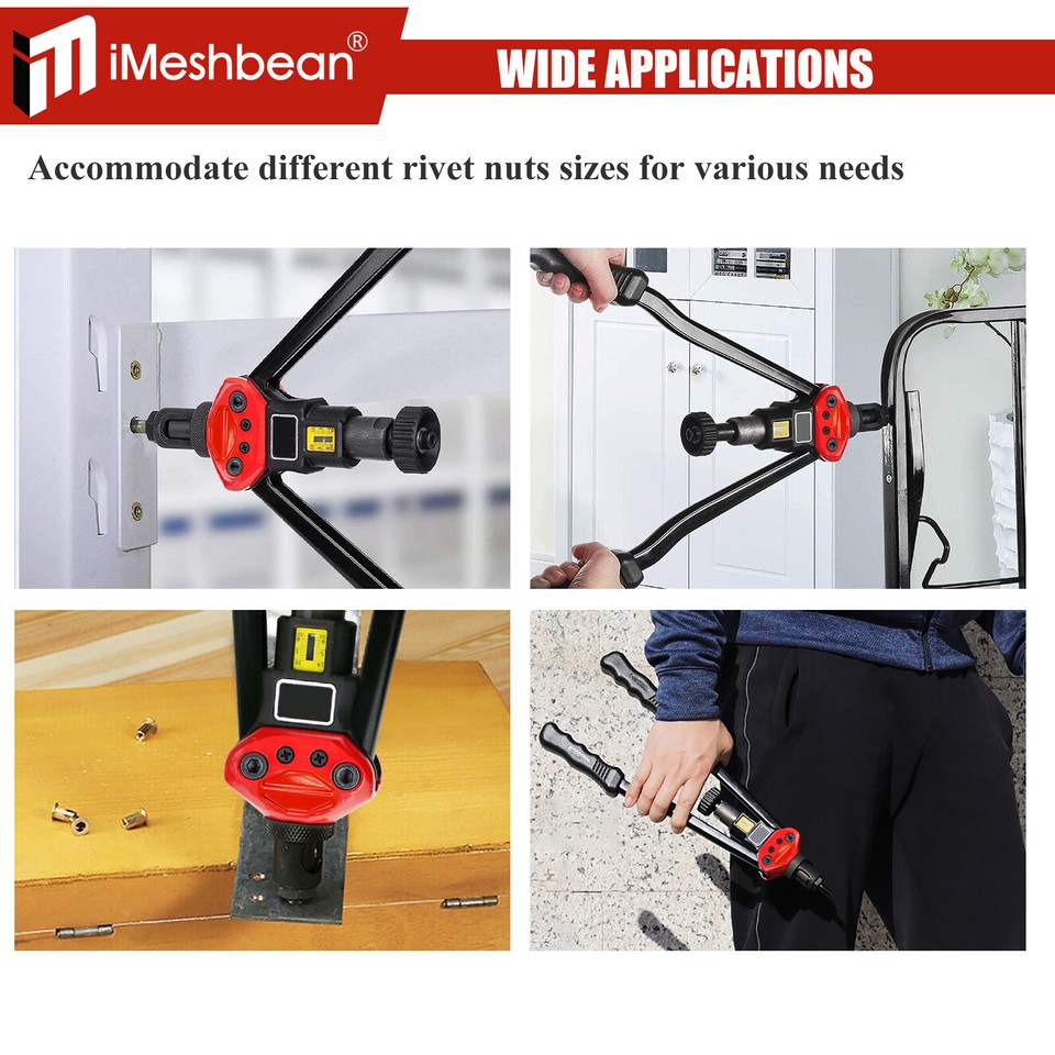 Rivet Gun Kit Rivnut Thread Setting Tool Nut Setter NutSert Metric SAE ...