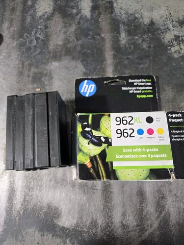 Authentic HP 962 XL 5 PACK 962XL Black Cyan Magenta Yellow -6ZA57AN ...