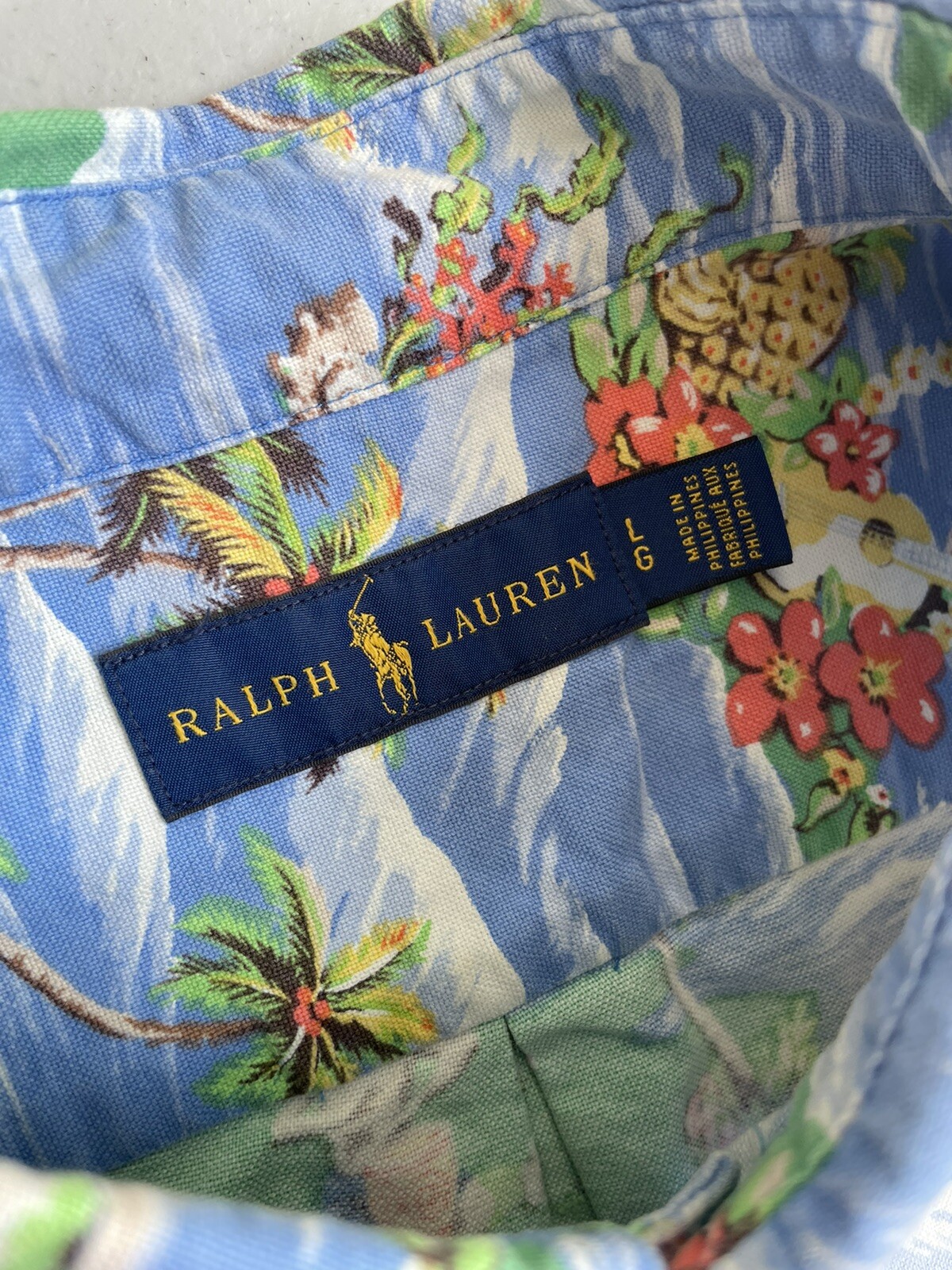 POLO RALPH LAUREN HAWAIIAN SHIRT TROPICAL LUAU HULA G… - Gem