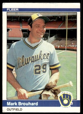 1984 Fleer Mark Brouhard Baseball Card Milwaukee Brewers #195 | eBay