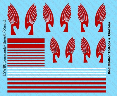 1/6 Scale: Star Wars Clone Commander Thorn Helmet wings Set ...