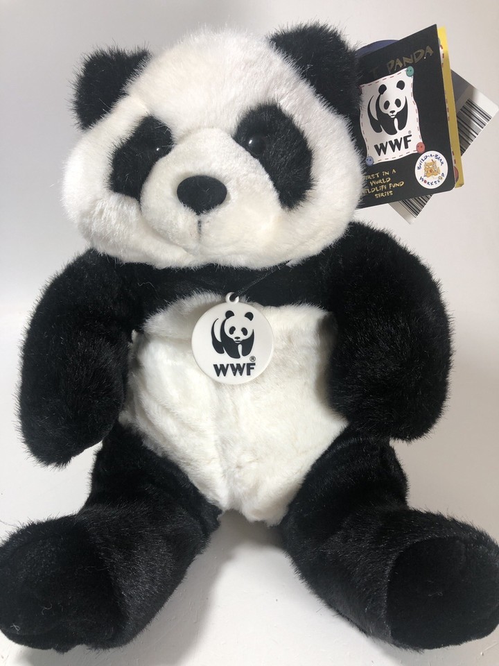 Vintage Build A Bear WWF Giant Panda Bear Retired Plush Animal with ...