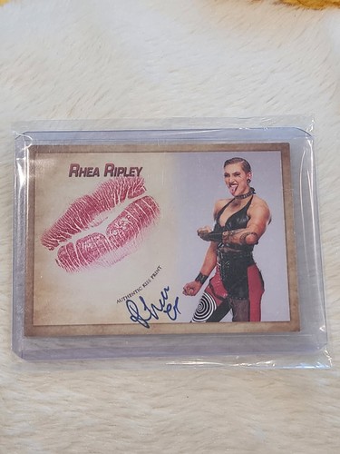 RARE!!! Rhea Ripley Authentic Kiss And Auto On-Card!!! WWE Superstar ...