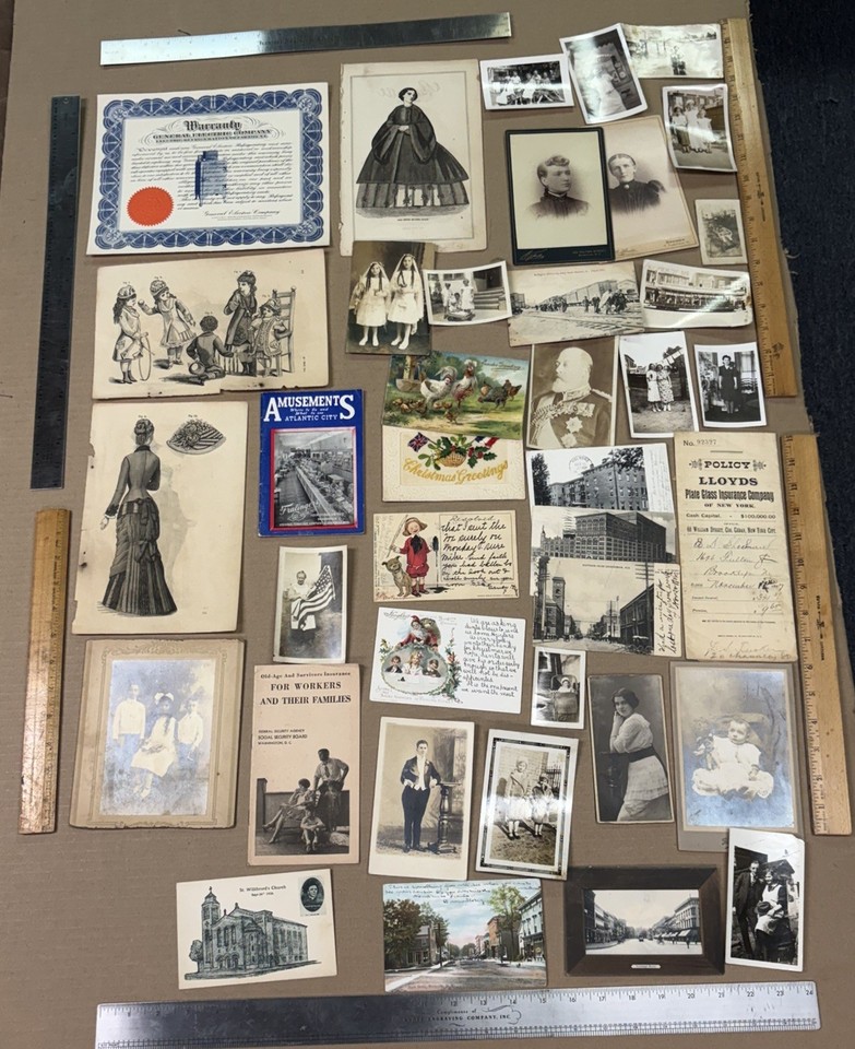 Vintage Estate Ephemera V Large Lot Booklets Pamphlets Postcards Photos ...