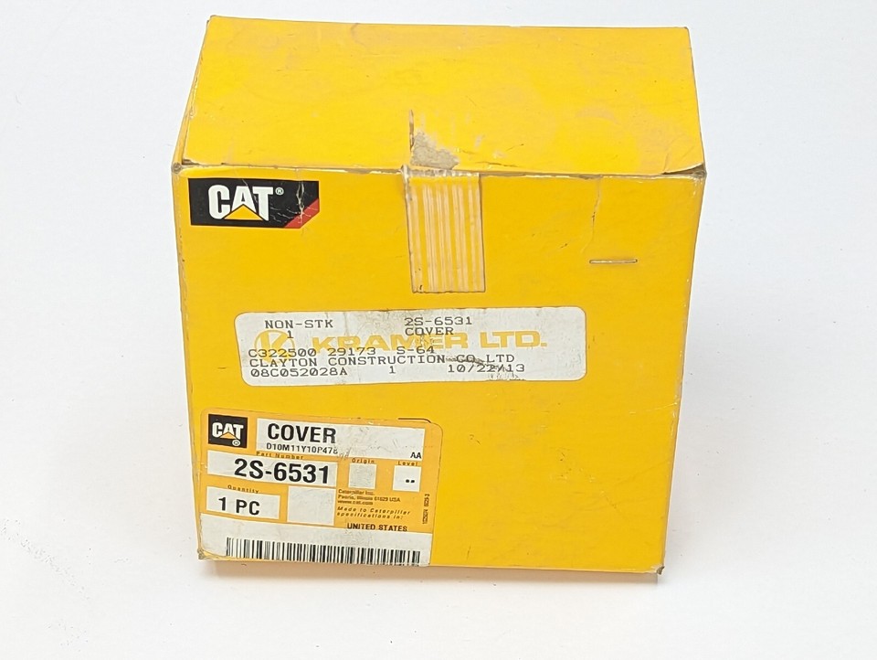 Genuine OEM Caterpillar CAT Cover 2S-6531 NOS New Old Stock in Original ...