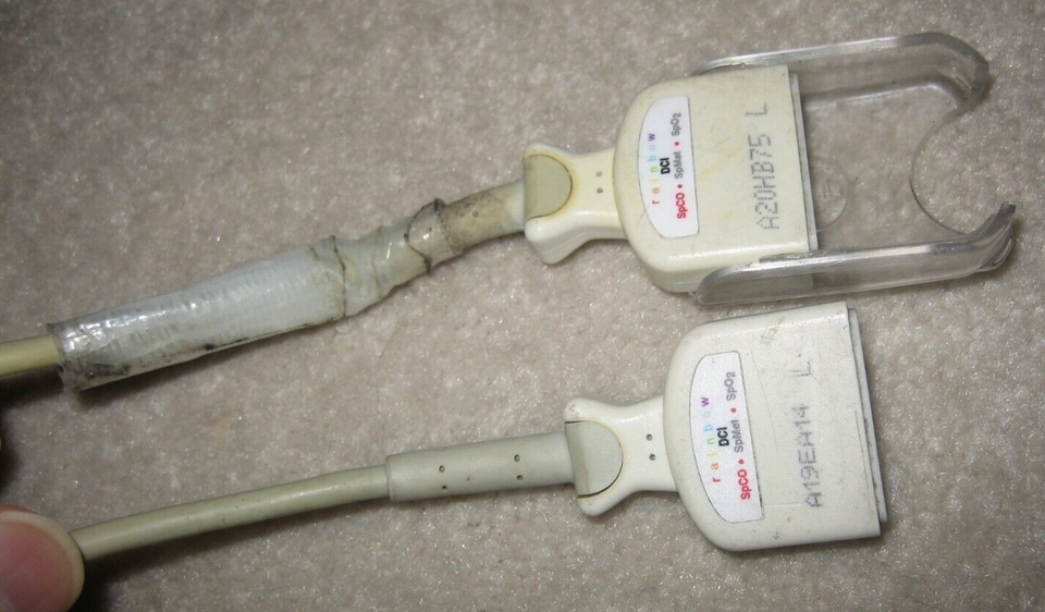 Two Masimo 2501 M-LNCS DCI SpO2 OEM Adult Finger Clip Sensor - READ ...