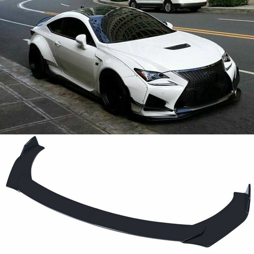 Glossy Black Car Front Bumper Lip Chin Side Winglet Splitter Body ...