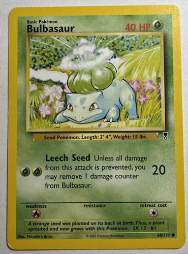 BULBASAUR Base Set 44/102 Pokémon WOTC LEGENDARY COLLECTION NM | eBay
