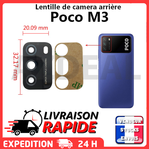 For XIAOMI POCO M3 rear back camera lens glass cover fotocamera kamera ...