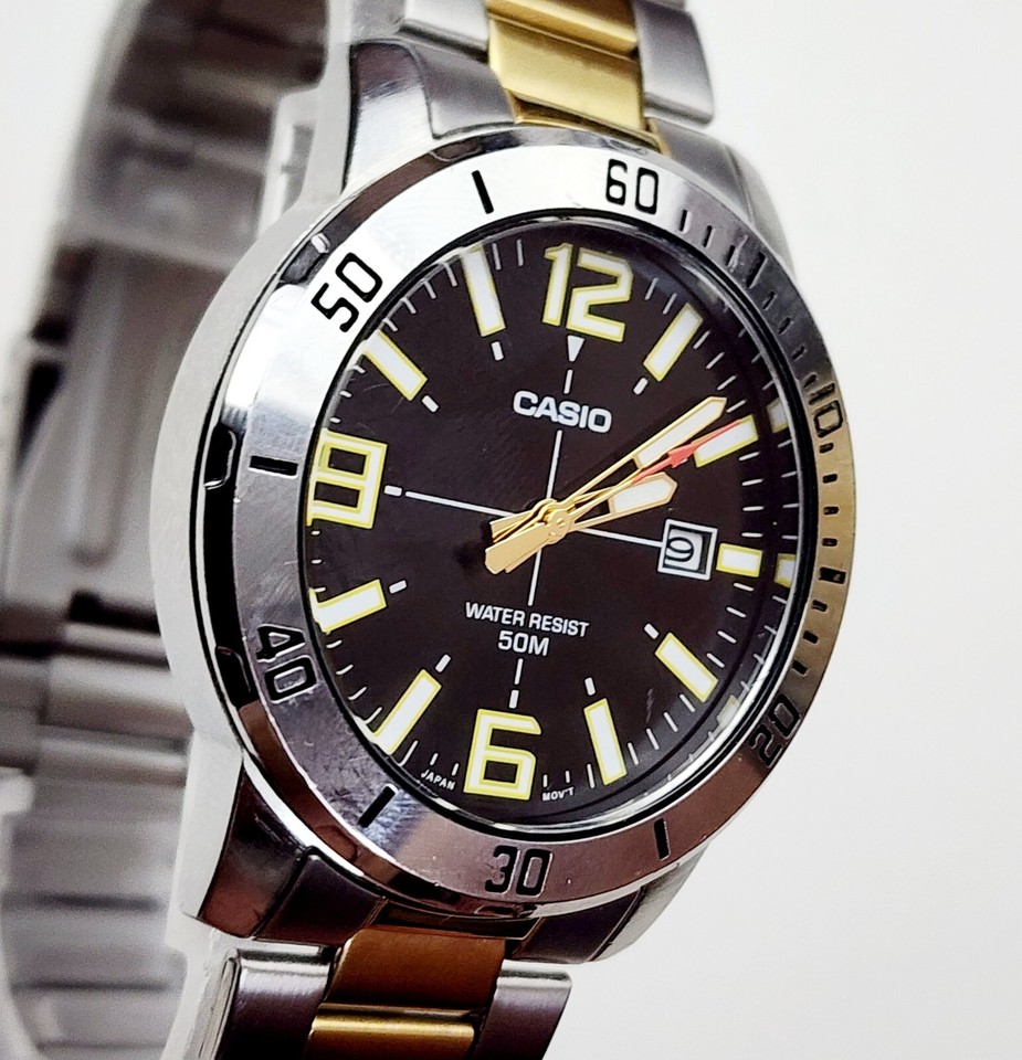 Men's Watch CASIO (5058) MTP-VD01. On Big Wrist | eBay