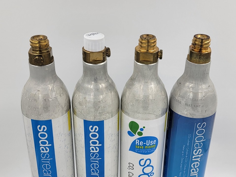 Lot of 4 SodaStream CO2 Cylinder Replacement Canisters Empty 60L 14.5 ...