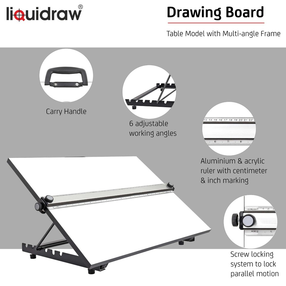 A3 A2 A1 Drawing Board With PARALLEL MOTION & STAND Tilted Architecture ...