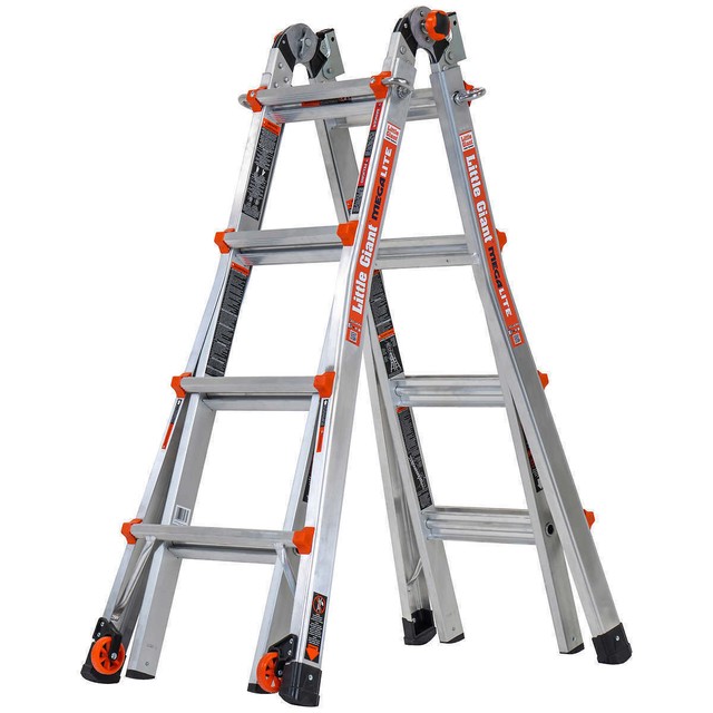 Little Giant Megamax 17 Ladder W/air Deck Extend to 15 Ft. Height for ...