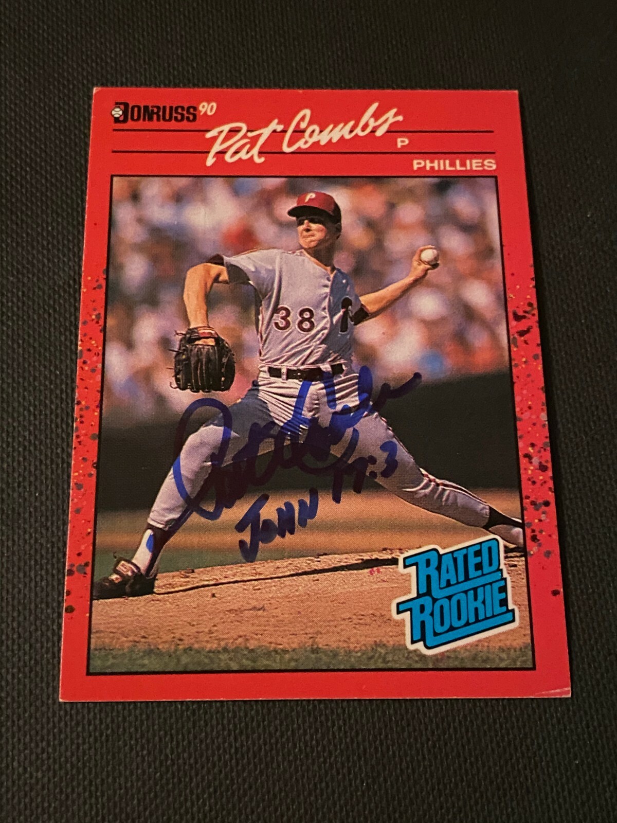 Pat Combs Signed 1990 Donruss Card Auto Philadelphia Phillies Autograph ...