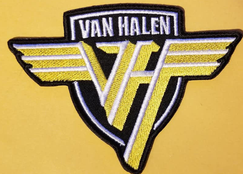 VAN HALEN BAND Worldwide Ship Embroidered Patch approx 3x4" yellow/gold | eBay