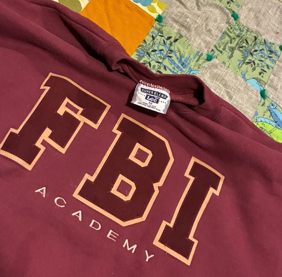 Vintage FBI National Academy Sweatshirt Heavyweight Crew Neck 1990s Men ...