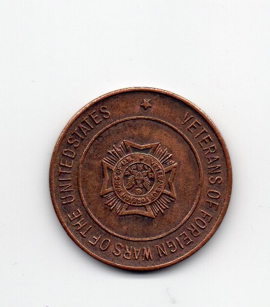 VETERANS OF FOREIGN WARS Vintage 1949 VFW 50th Anniversary Coin Token ...