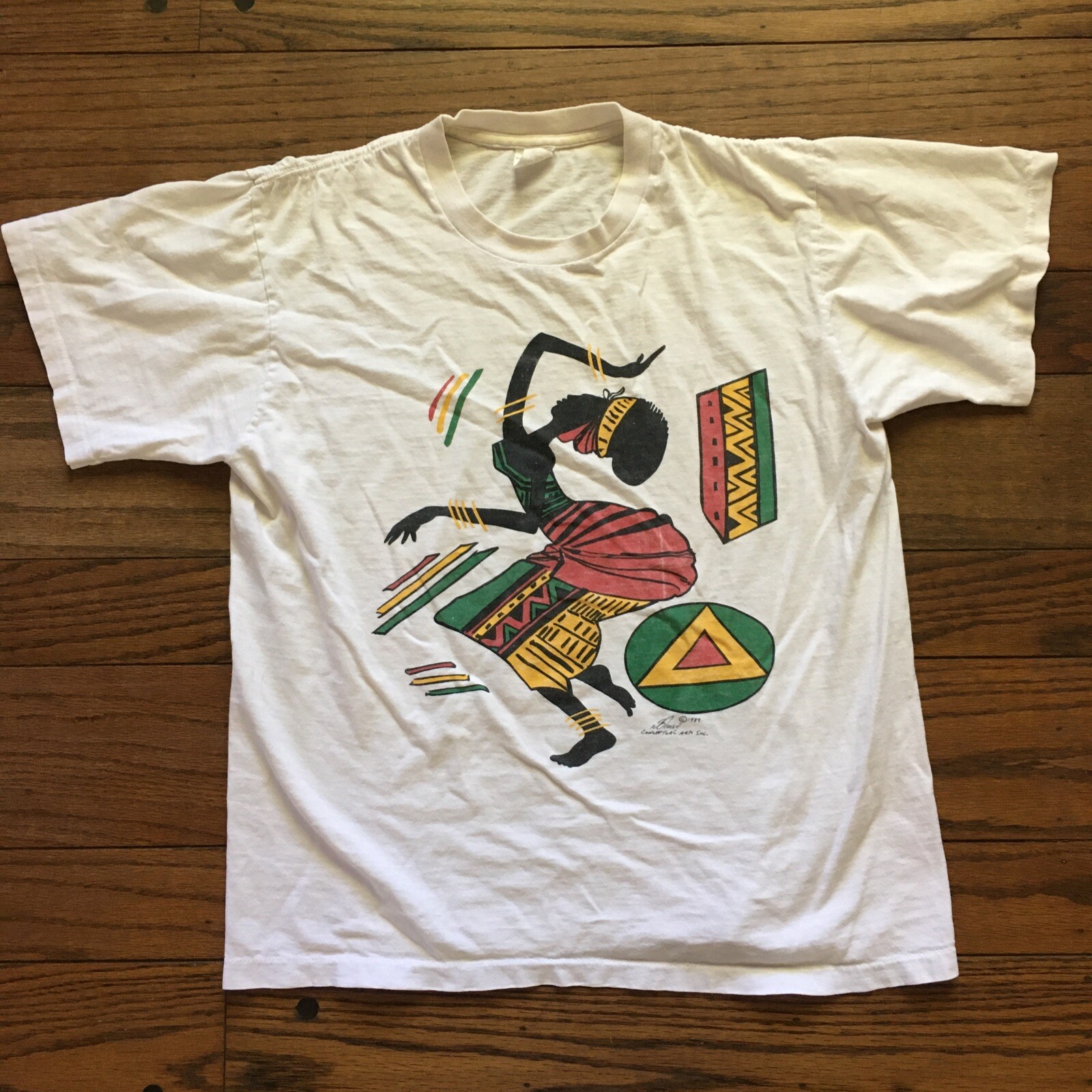 1989 Conceptual Arts Artwear T-Shirt - L Large Reggae… - Gem