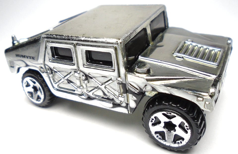 2006 HOT WHEELS GENERAL CORP HUMVEE SILVER / CHROME 1:64 DIECAST 2 1/2 ...