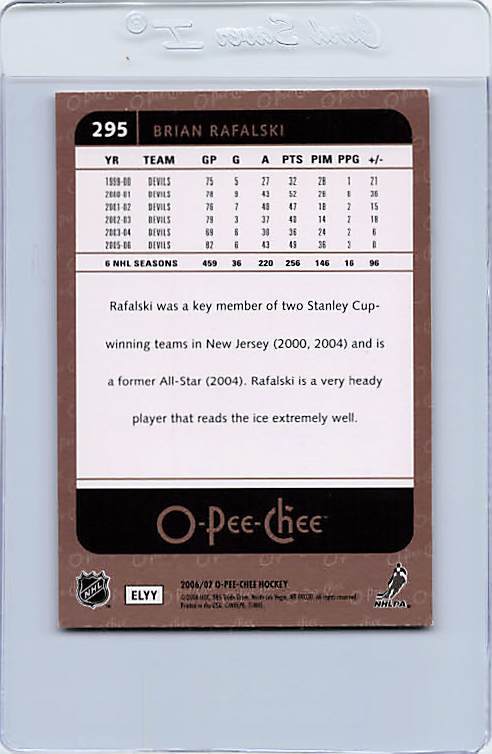 2006/07 OPC #295 Brian Rafalski Devils Signed Auto *H5510 | eBay