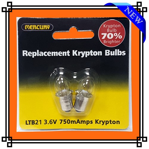 2 PACK KRYPTON TORCH BULB 3.6V 750mA REPLACEMENT FLASHLIGHT BULBS LTB21 ...